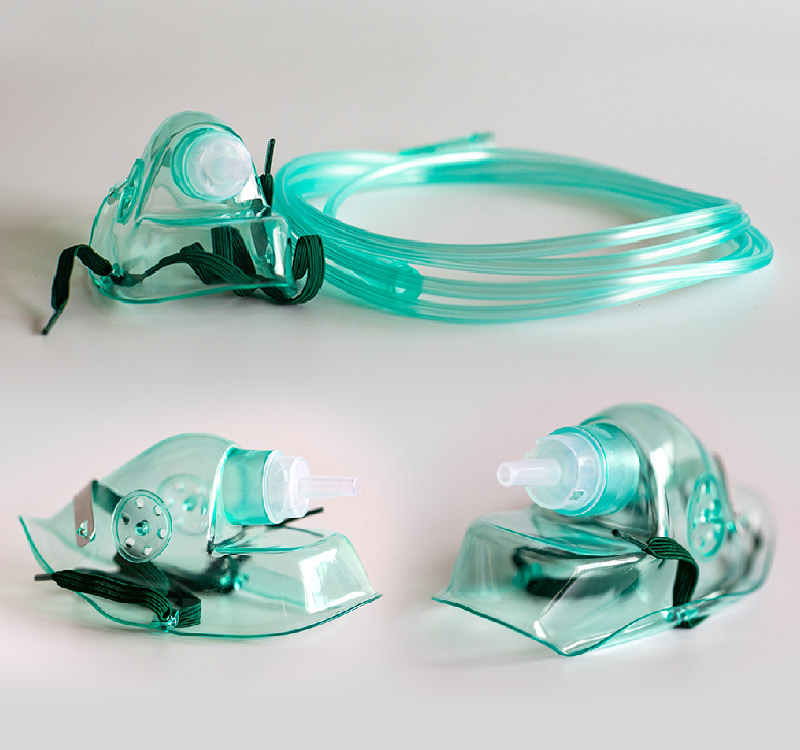 Mascarilla desechable de oxígeno de PVC con tubo de oxígeno de 2 m del ...